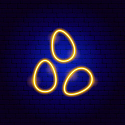 Egg nest neon sign Royalty Free Vector Image - VectorStock