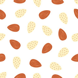 On theme big pattern identical types almond Vector Image