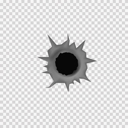 Realistic bullet holes Royalty Free Vector Image