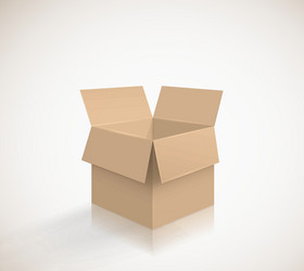 Damaged cardboard box crumpled crinkled carton Vector Image