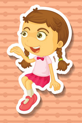 Daily routine of a girl Royalty Free Vector Image