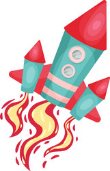 Rocket Cyan Fire Vector Images (51)