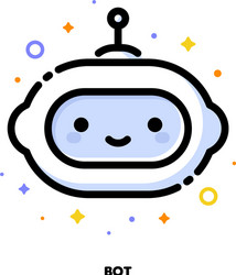 Cute robot logotype Royalty Free Vector Image - VectorStock