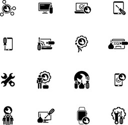 Engineering icon gear and wrench service symbol Vector Image