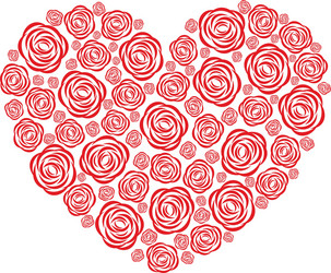 Rose heart template Royalty Free Vector Image - VectorStock