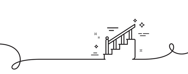 Stairs line icon house staircase sign Royalty Free Vector