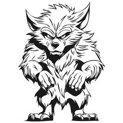 Transparent image of a werewolf Royalty Free Vector Image