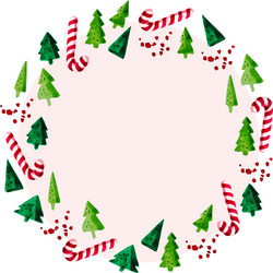 Christmas circle borders wreaths frames Royalty Free Vector