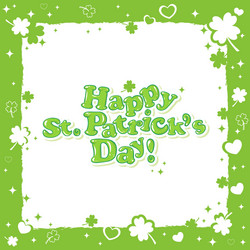 Saint patricks congratulation postcard with text Vector Image