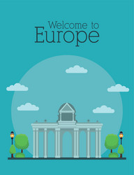 Welcome to europe Royalty Free Vector Image - VectorStock