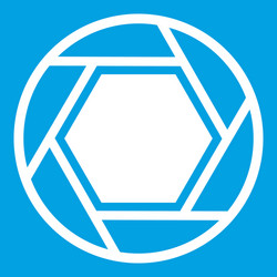 Little objective icon white Royalty Free Vector Image