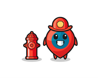 Location symbol character cartoon with kissing Vector Image