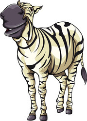 Little zebra cartoon animal Royalty Free Vector Image