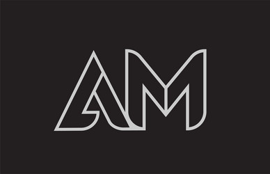 Am alphabet letter logo icon combination design Vector Image