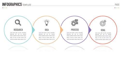 Circular linear infographic for business Vector Image