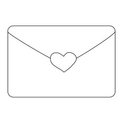 Envelope with heart stamp love letter design Vector Image