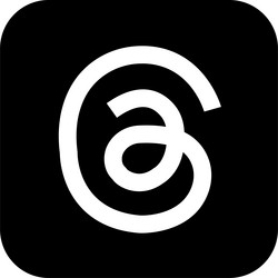 Threads mobile app icon and logo on white Vector Image