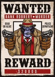 Gangster Wanted Poster Vector Images (over 180)