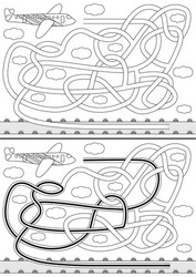 Airplane Maze Vector Images (61)