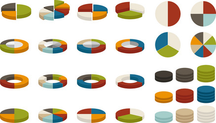 Infographic pie chart sets Royalty Free Vector Image