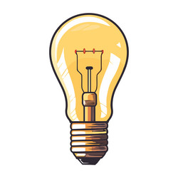 Yellow light bulb Royalty Free Vector Image - VectorStock