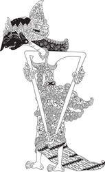 Javanese Wayang Gunungan Royalty Free Vector Image