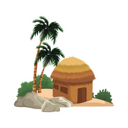 Beautiful island cartoon Royalty Free Vector Image