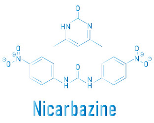 Nicarbazine coccidiostat mixture skeletal formula Vector Image
