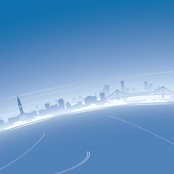 Singapore skyline aerial view Royalty Free Vector Image