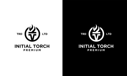 Shield torch logo symbol design Royalty Free Vector Image