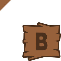 Wooden alphabet or font blocks with letter b Vector Image