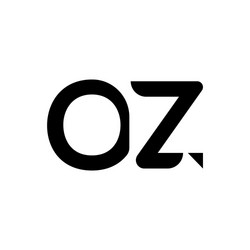 Initial monogram letter oz logo design template Vector Image