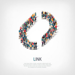 Link people crowd Royalty Free Vector Image - VectorStock