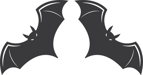 Bat wing element icon design Royalty Free Vector Image