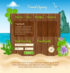 Beach background for website Royalty Free Vector Image
