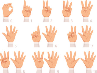 Twenty colorful numbers icons on white Royalty Free Vector