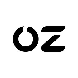Initial monogram letter oz logo design template Vector Image