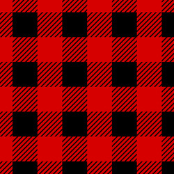 Lumberjack plaid pattern in red and black Vector Image