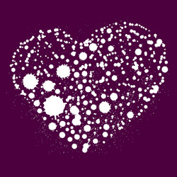 Splatter heart Royalty Free Vector Image - VectorStock