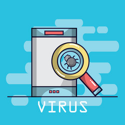 Virus detection security system Royalty Free Vector Image