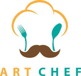 Red icon with chef hat Royalty Free Vector Image