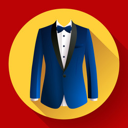 Smiling businessman in blue suit Royalty Free Vector Image