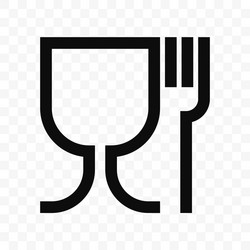 Resin identification code food grade plastic sign Vector Image