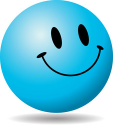 Happy smiling face ball balls Royalty Free Vector Image