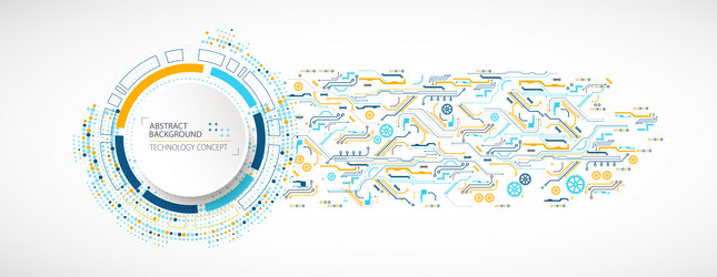Hi-tech digital technology and engineering theme Vector Image