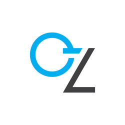 Initial monogram letter oz logo design template Vector Image