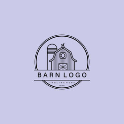 Logo of barn house vintage symbol barn lettering Vector Image