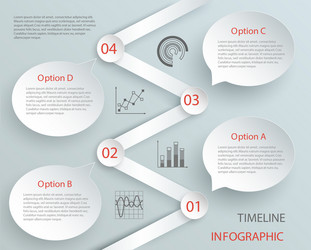 Paper timeline infographics Royalty Free Vector Image