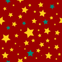 Yellow red stars green background Royalty Free Vector Image
