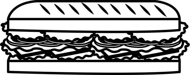 Fresh and delicious sandwish Royalty Free Vector Image